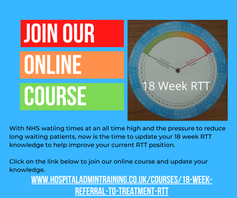 Update your 18 Week RTT Knowledge - Hospital Admin Training